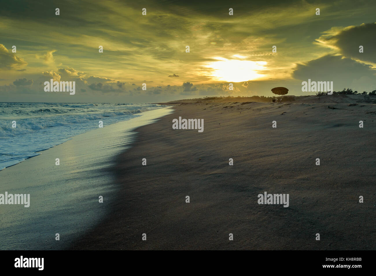 Beach at the time of Sunset Stock Photo - Alamy