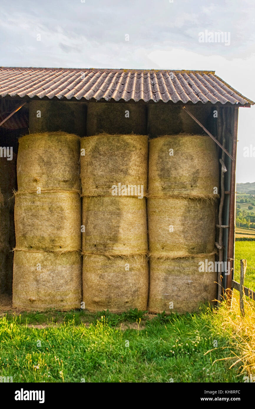 Beautiful rural haystack Stock Photo - Alamy