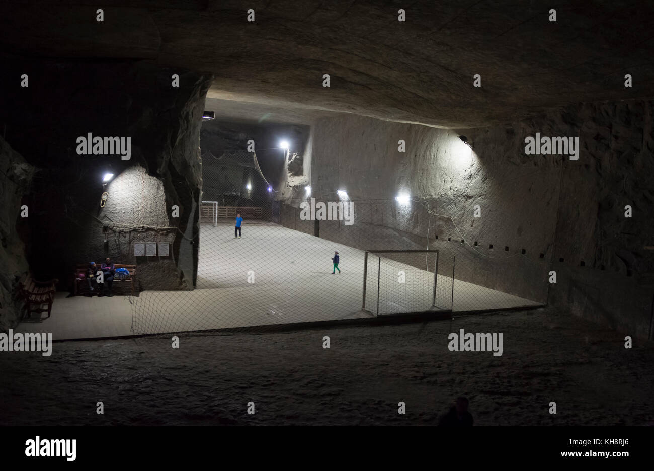 Salt mine in Cacica, Romania. the sports hall Stock Photo - Alamy