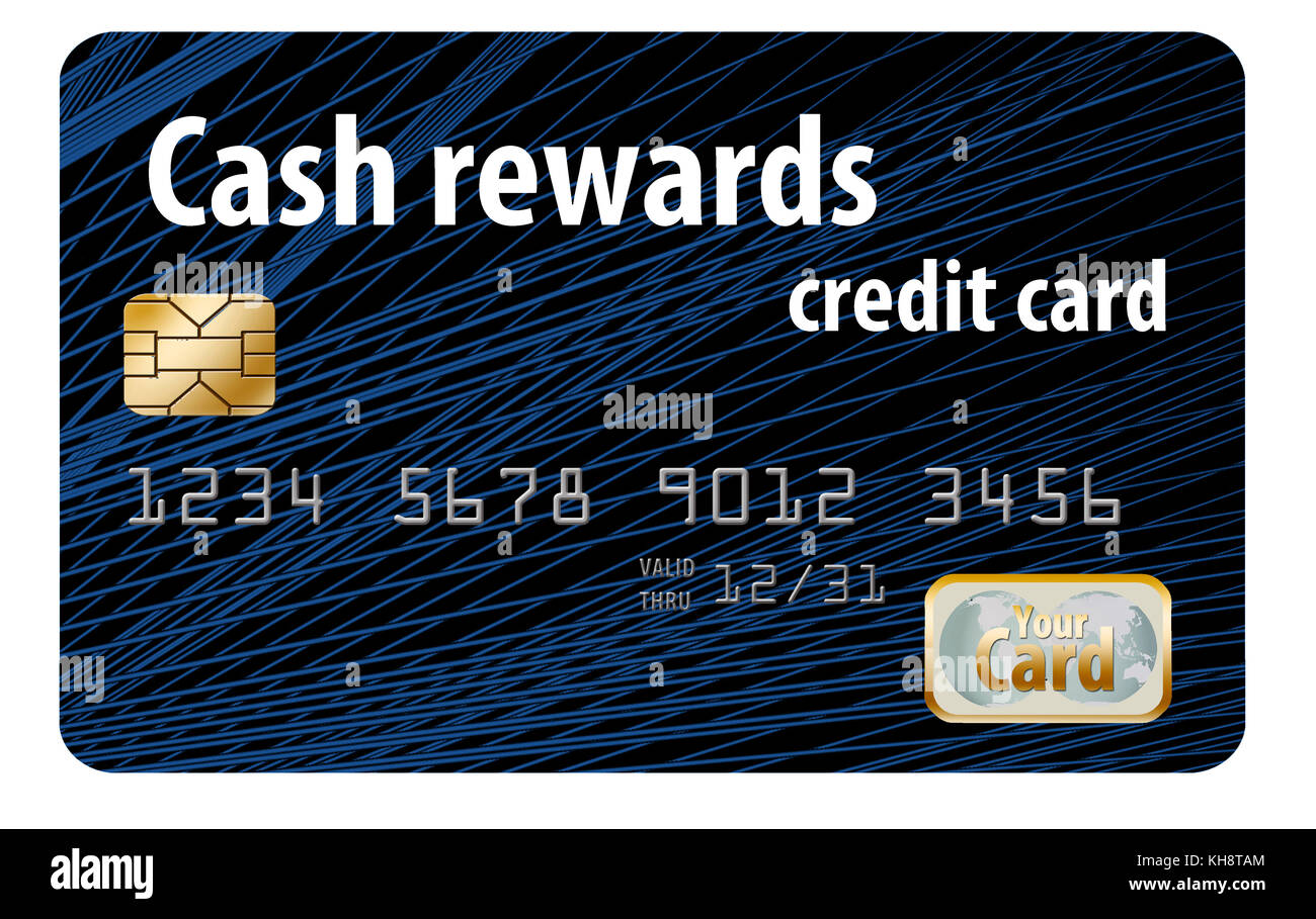 A cash rewards credit card is isolated on a white background. For every ...