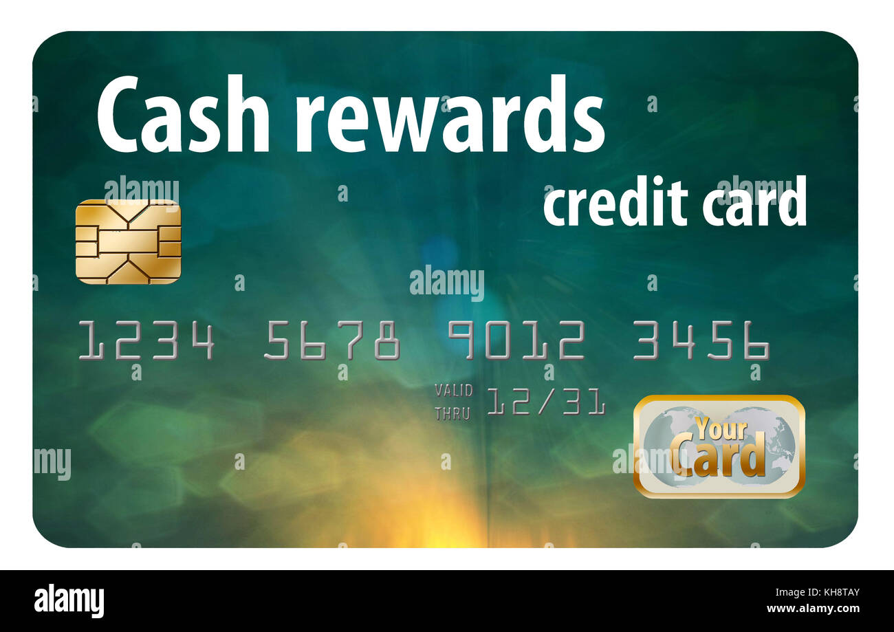 A cash rewards credit card is isolated on a white background. For every ...