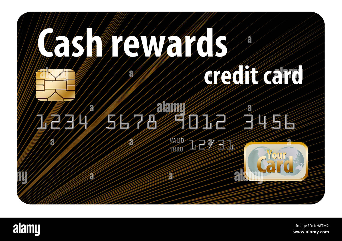 A cash rewards credit card is isolated on a white background. For every ...
