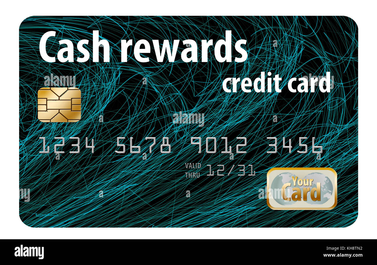 A cash rewards credit card is isolated on a white background. For every ...