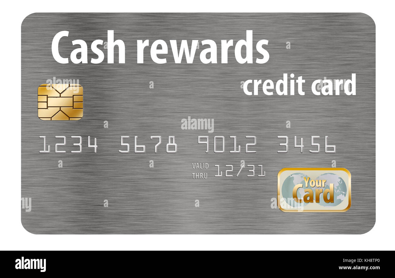 A cash rewards credit card is isolated on a white background. For every ...