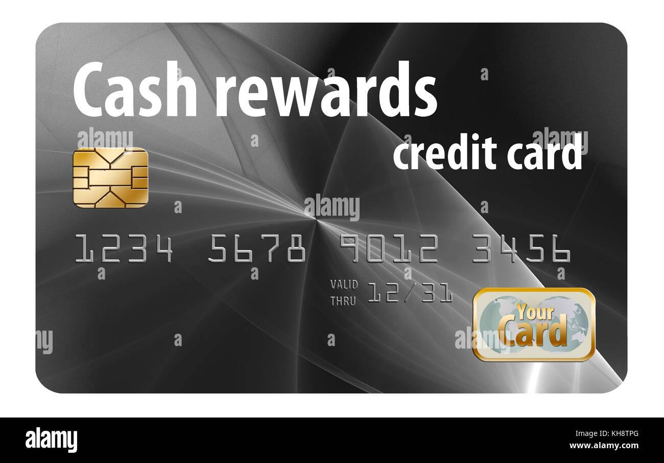 A cash rewards credit card is isolated on a white background. For every ...