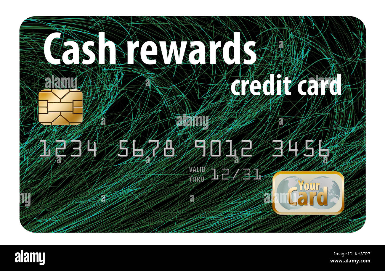 A cash rewards credit card is isolated on a white background. For every ...