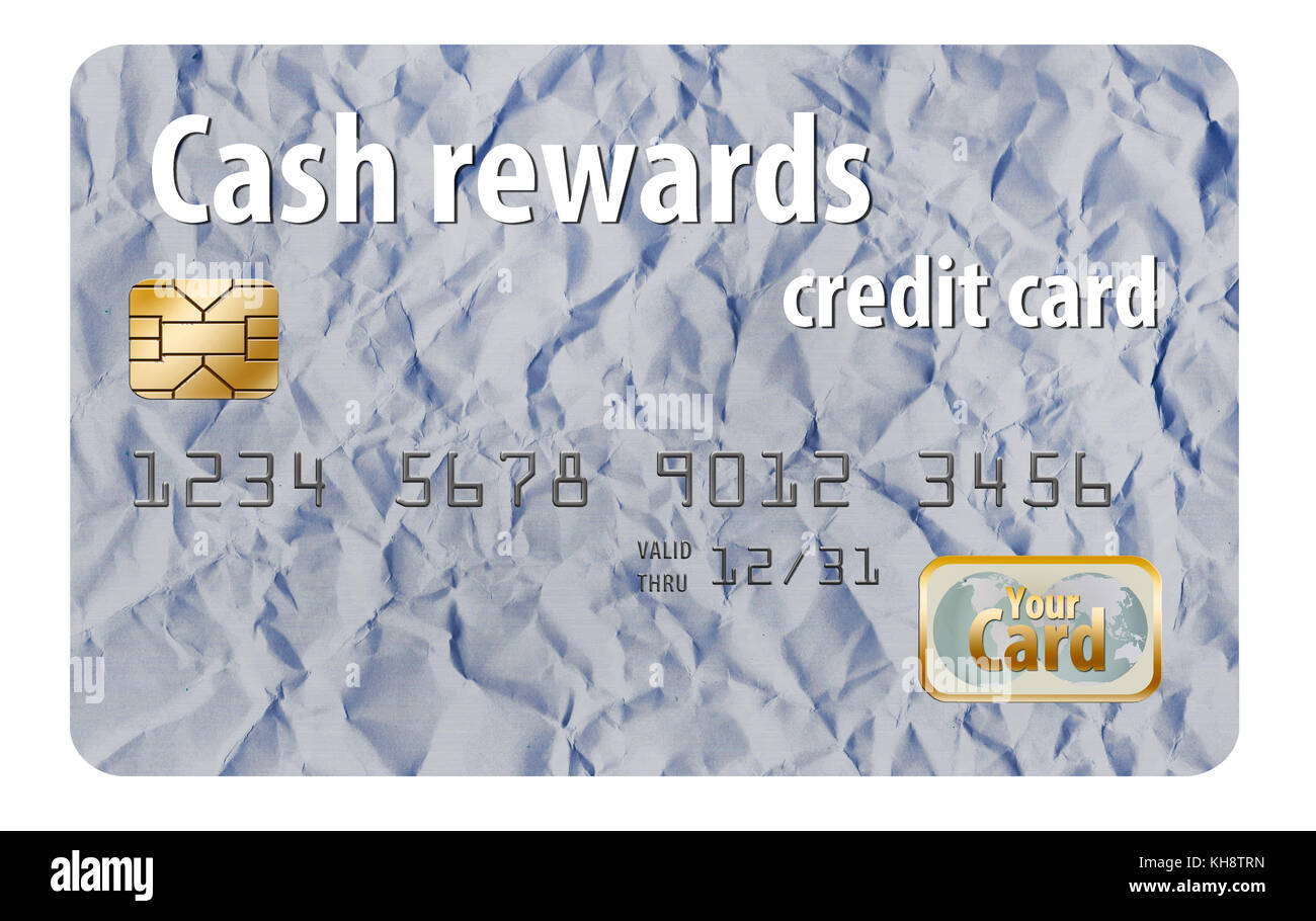A cash rewards credit card is isolated on a white background. For every ...