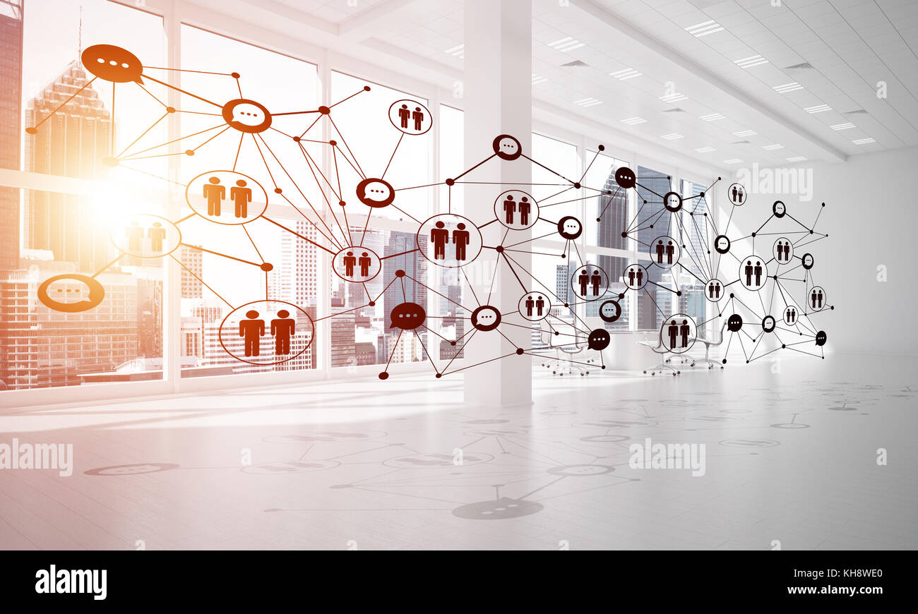 Networking and wireless connection as concept for effective modern ...