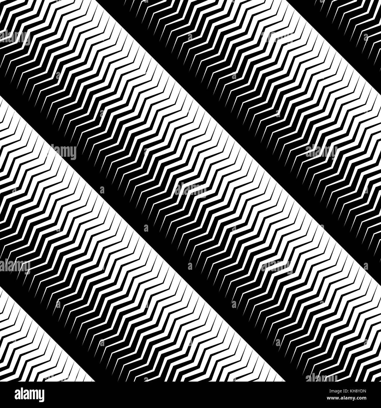 Universal linear geometric seamless pattern with smooth transition from thin line to thick Stock ...