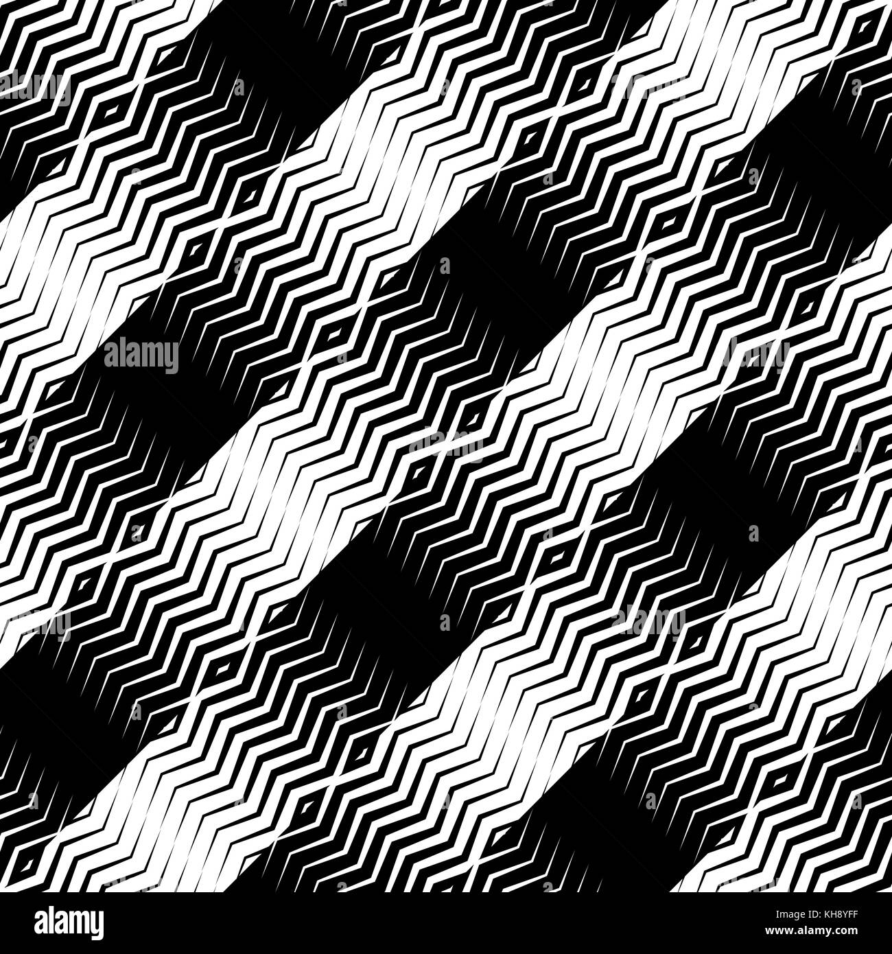 Universal linear geometric seamless pattern with smooth transition from thin line to thick Stock ...