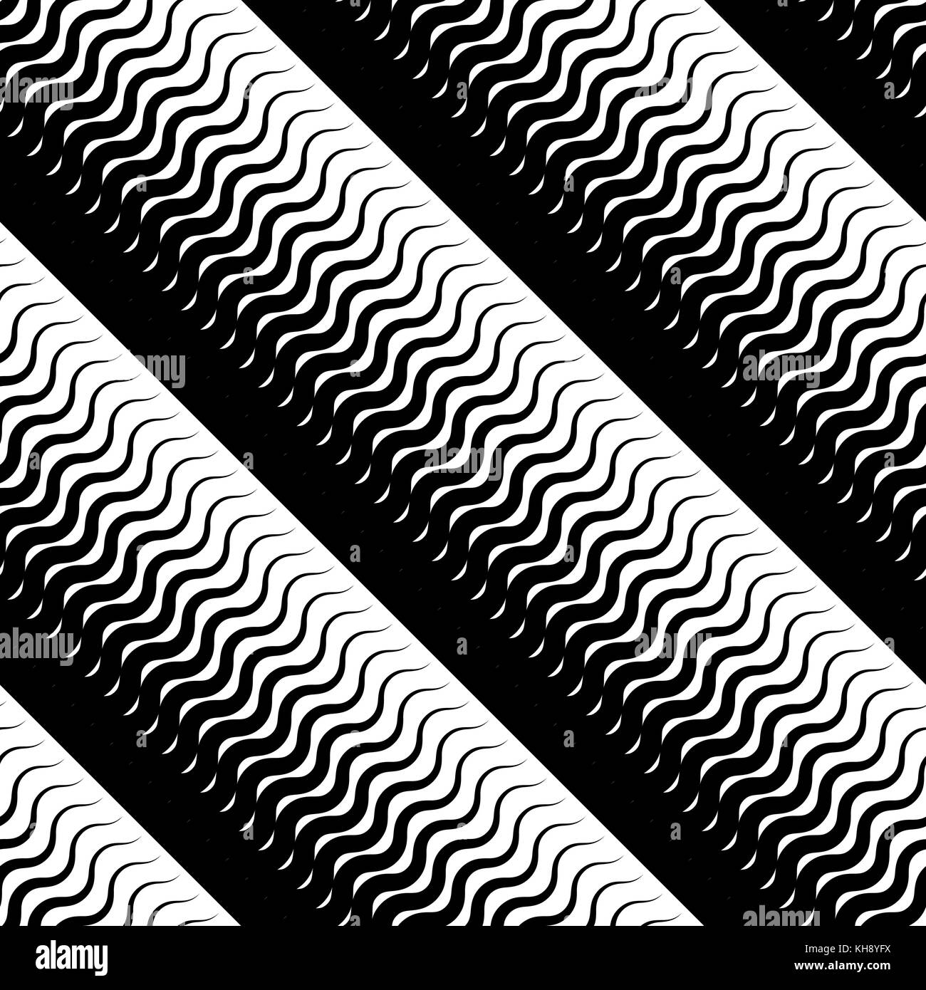 Universal linear geometric seamless pattern with smooth transition from thin line to thick Stock ...