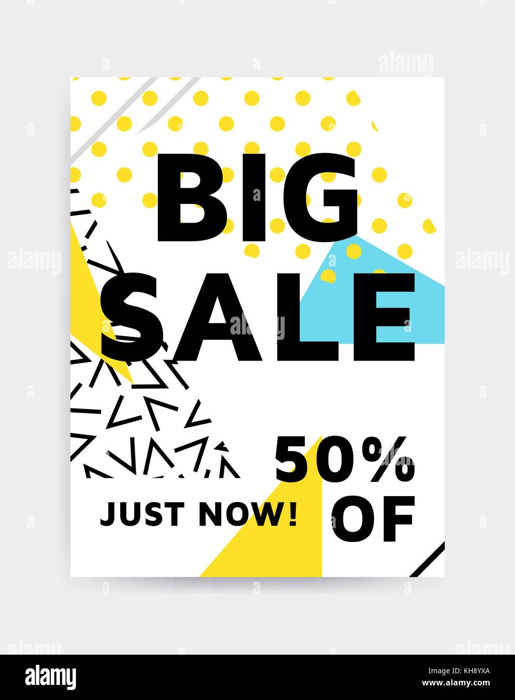 Flat design eye catching sale website banner template. Bright colorful ...