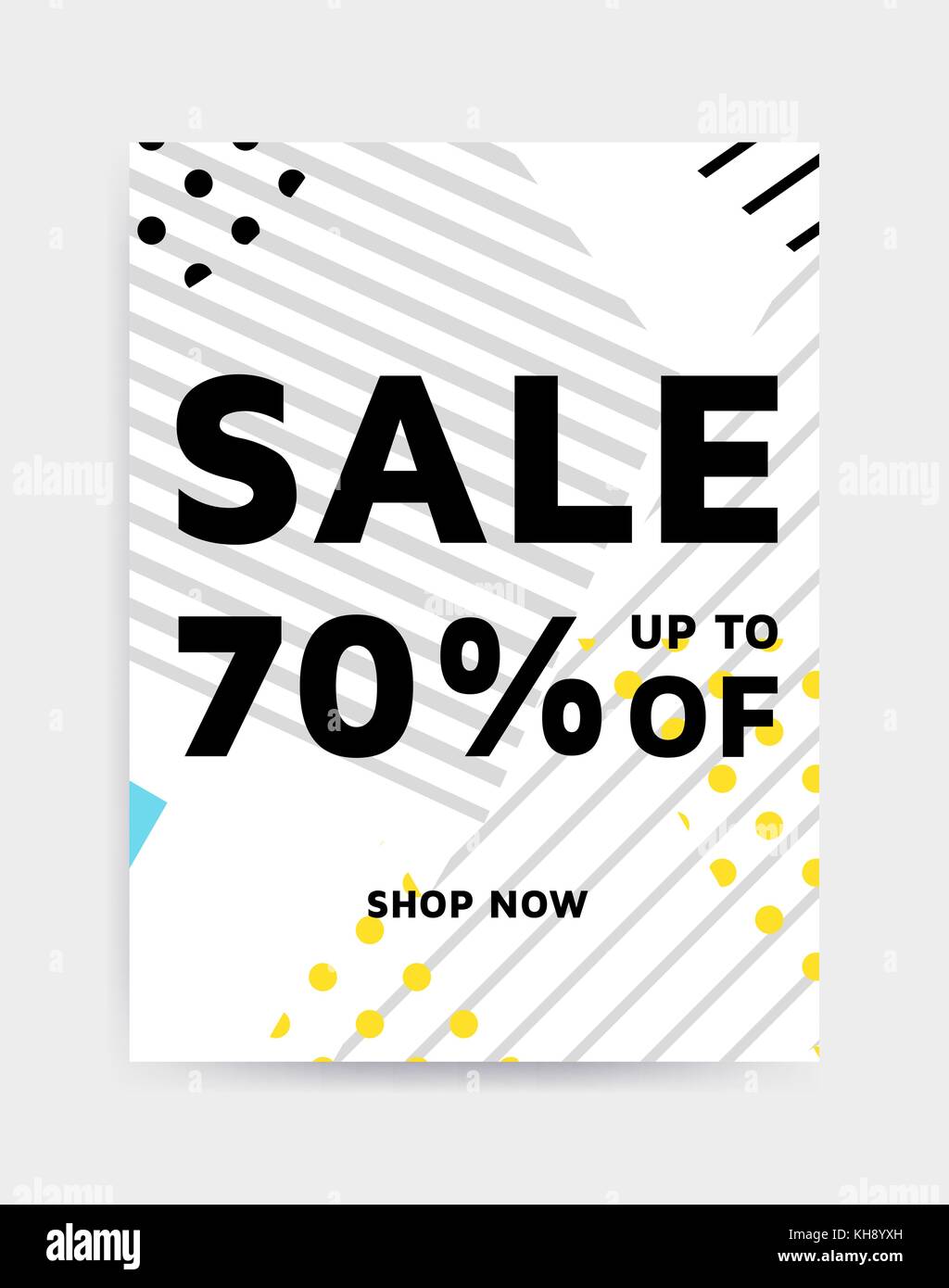 Flat design eye catching sale website banner template. Bright colorful ...
