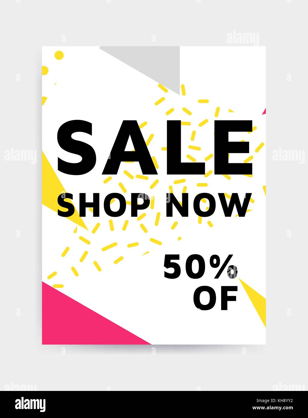 Flat design eye catching sale website banner template. Bright colorful ...