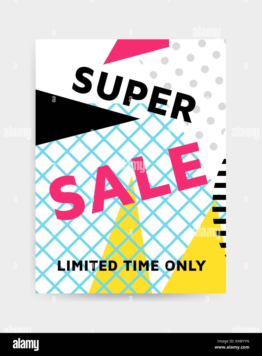 Flat design eye catching sale website banner template. Bright colorful ...