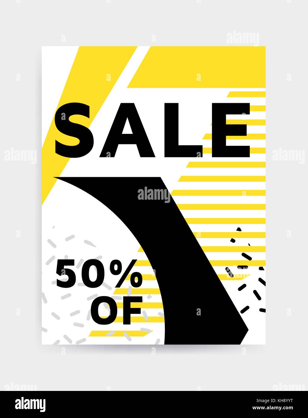 Flat design eye catching sale website banner template. Bright colorful ...