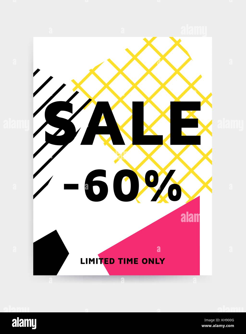 Bright colorful vector illustration eye catching poster template Stock ...