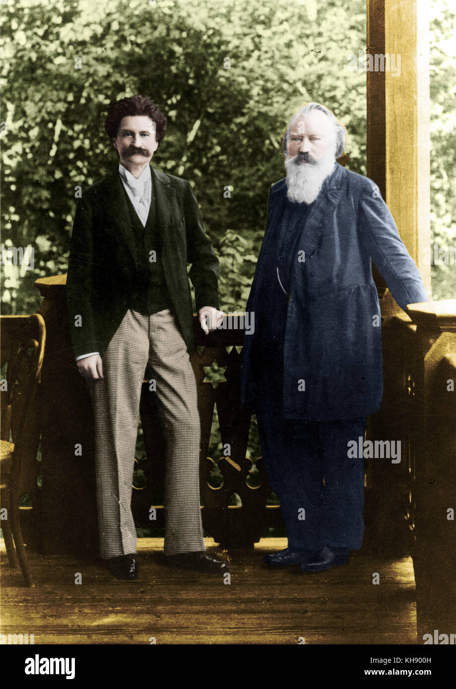 Johannes BRAHMS and Johann STRAUSS (son) In Bad Ischl late 1860's JB ...
