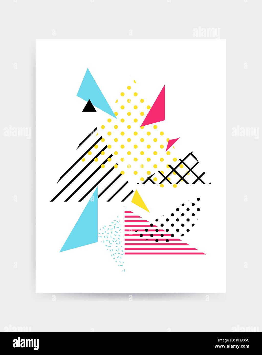 Bright colorful vector illustration eye catching poster template Stock ...