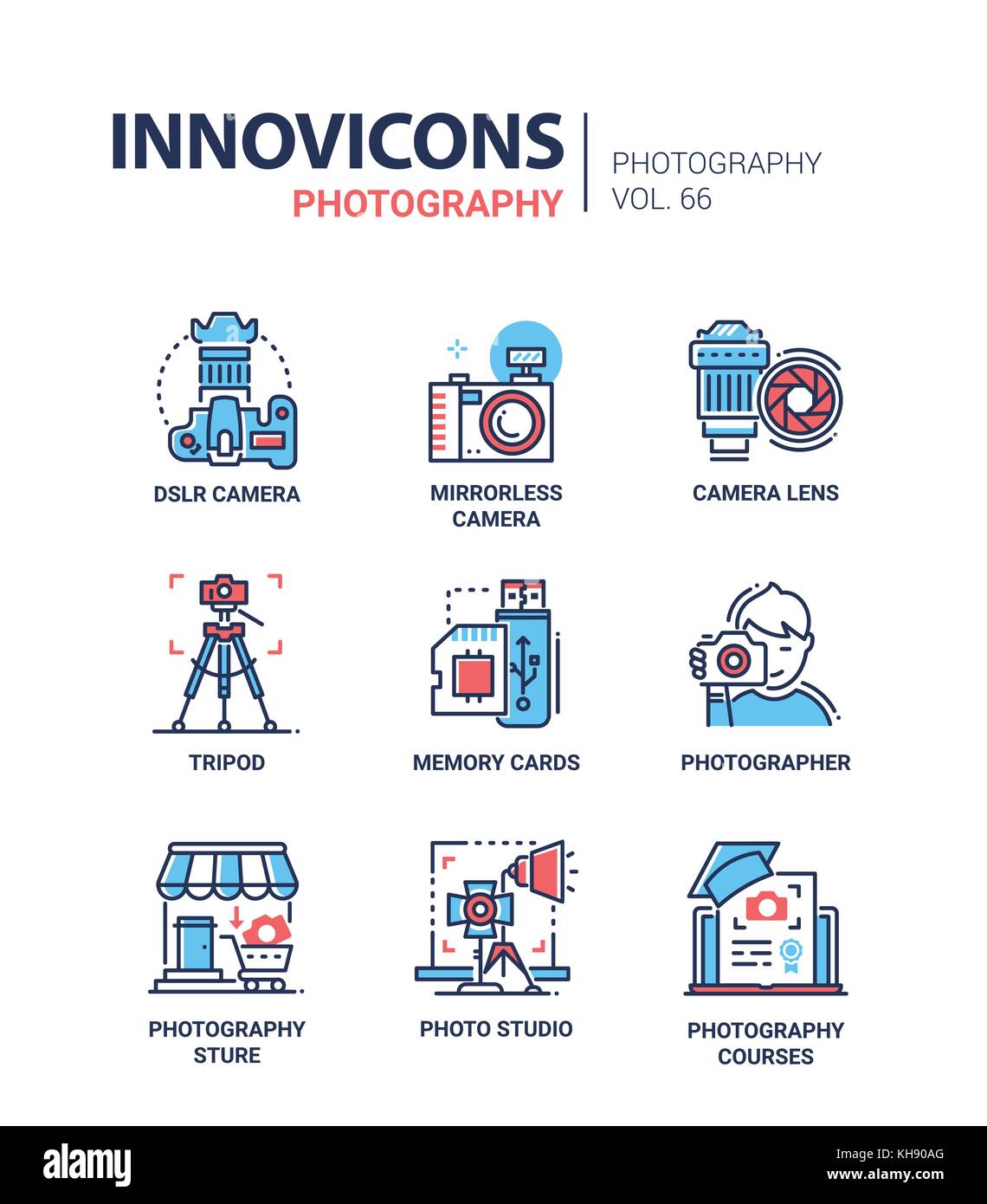 Photography concept line design hi-res stock photography and images - Alamy