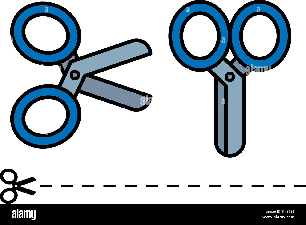 Cartoon scissors hi-res stock photography and images - Alamy