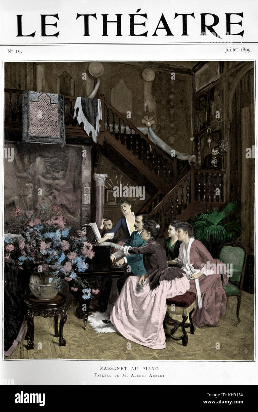 Jules Massenet, French composer, rehearsing his opera Manon with Sybil ...