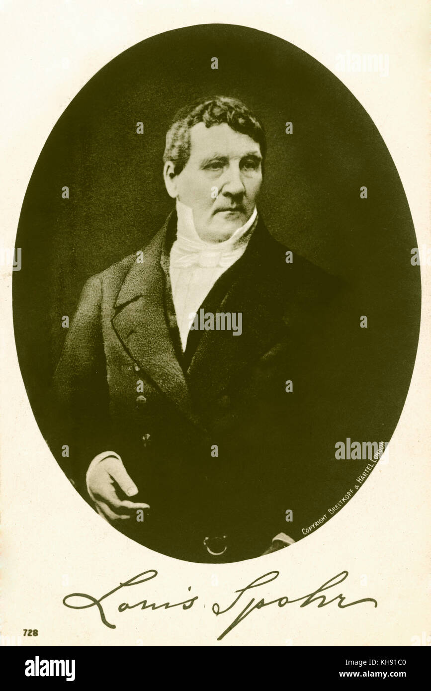 Louis Spohr - portrait of the German violinist, composer and conductor ...
