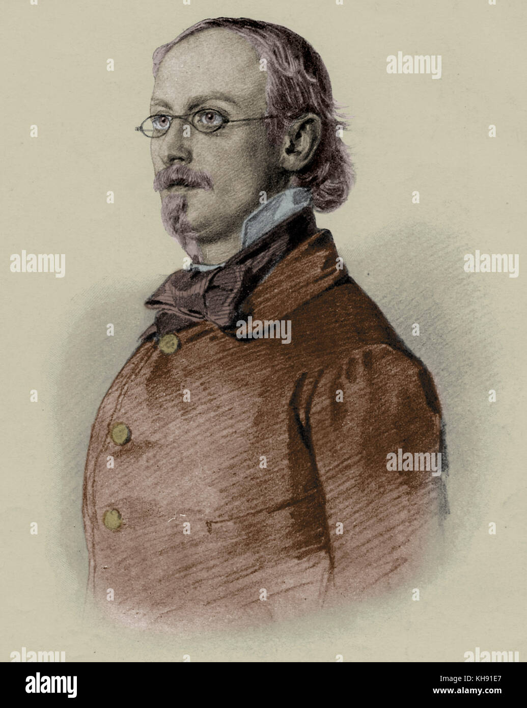 RAFF, Joachim by Lauchert. Swiss composer, 1822-1882 Stock Photo - Alamy