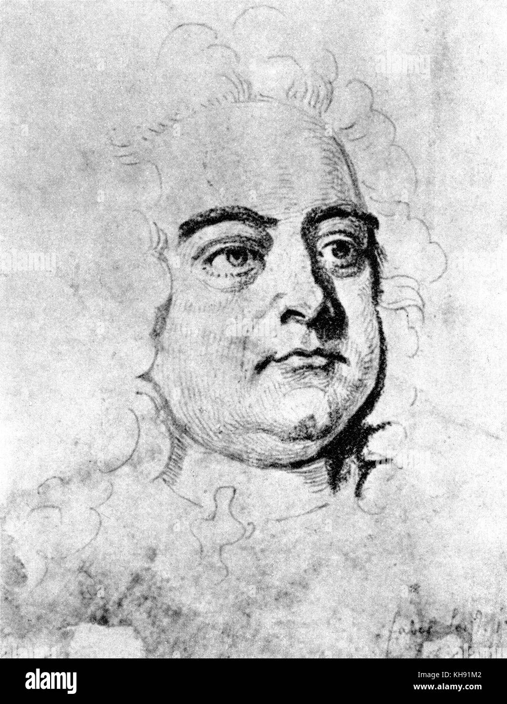 George frederick handel Black and White Stock Photos & Images - Alamy