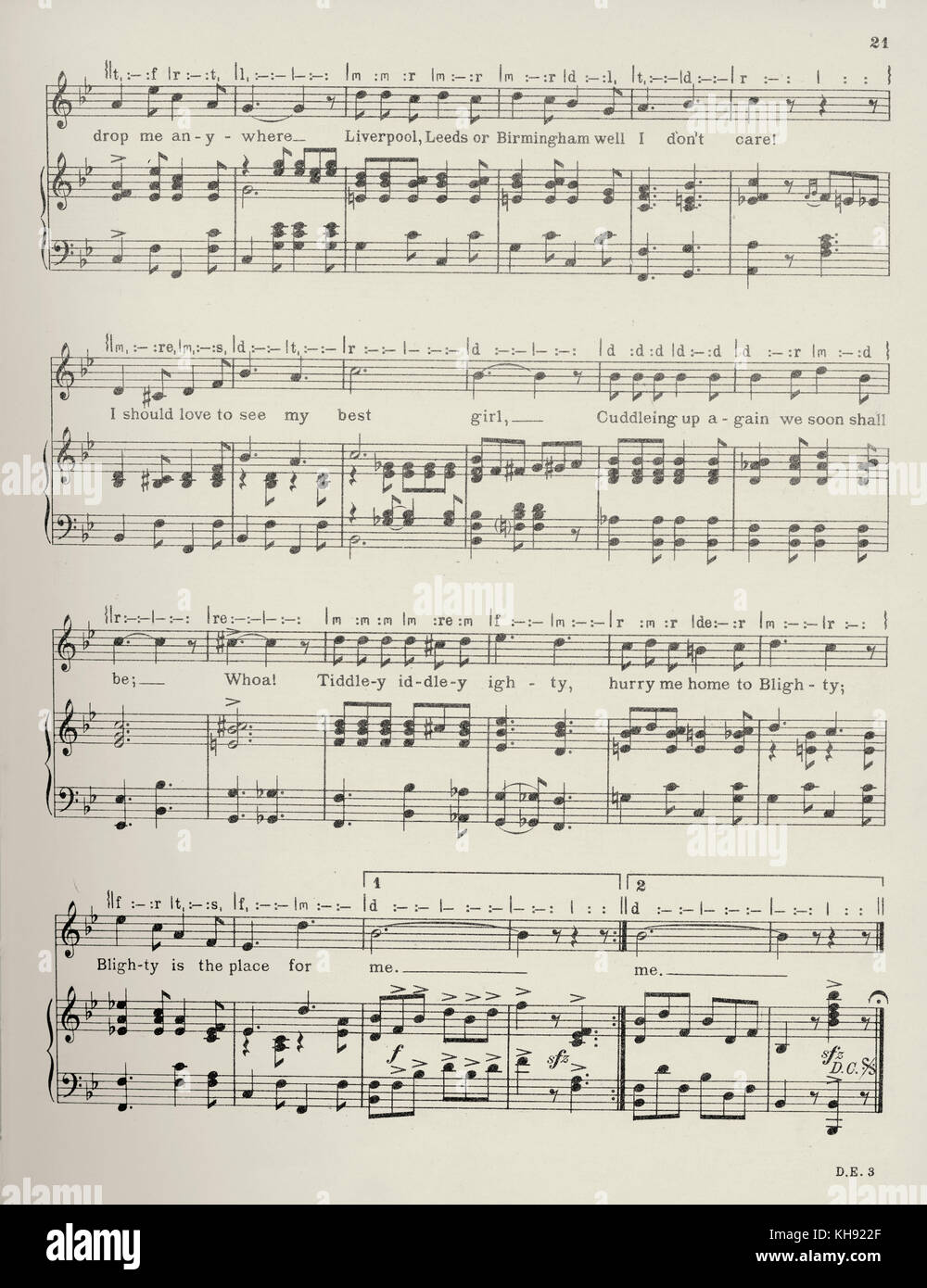 'Take Me Back To Dear Old Blighty' - song written and composed by A.J ...