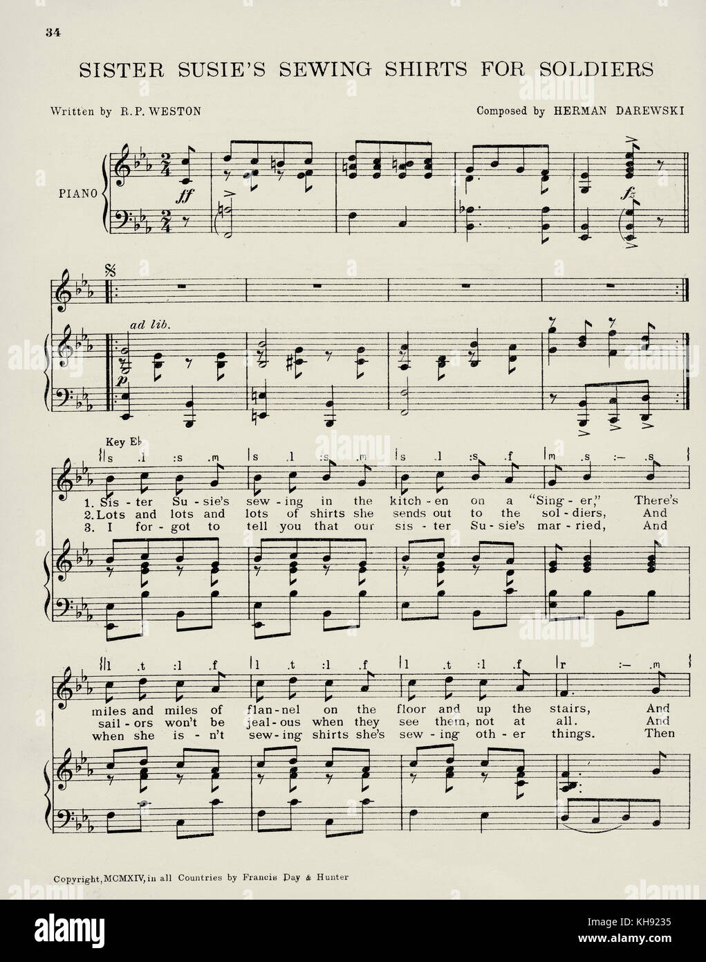 'Sister Susie's Sewing Shirts for the Soldiers' - song with music by ...