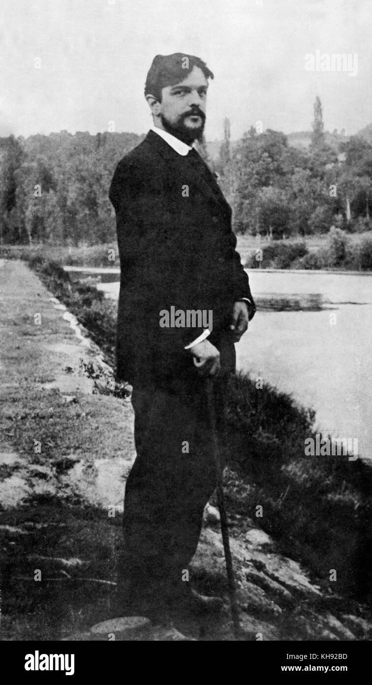 Claude Debussy on the bank of the River Marne, 1895. French composer ...