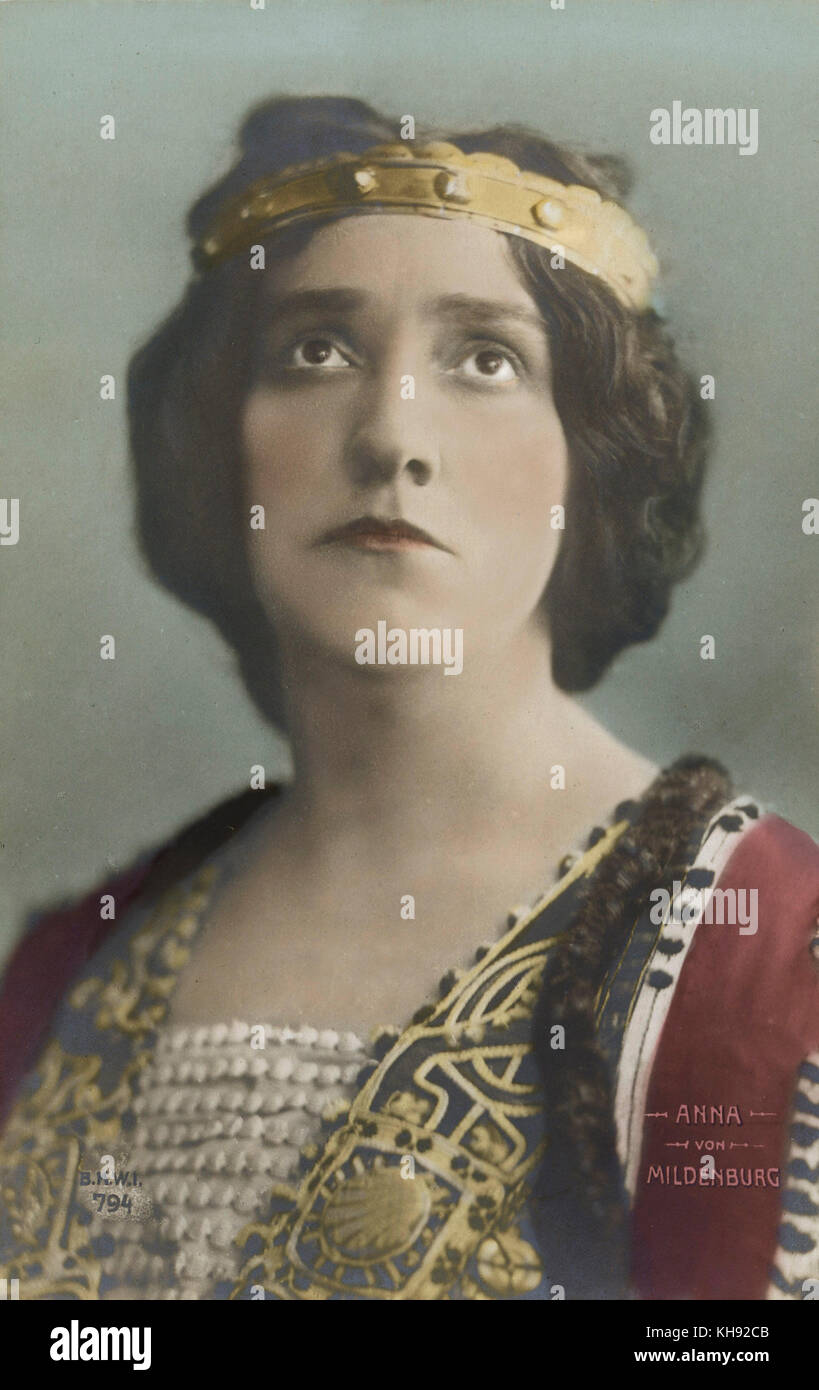 Anna von MILDENBURG in role. Austrian soprano ( 1872 - 1947 Stock Photo ...