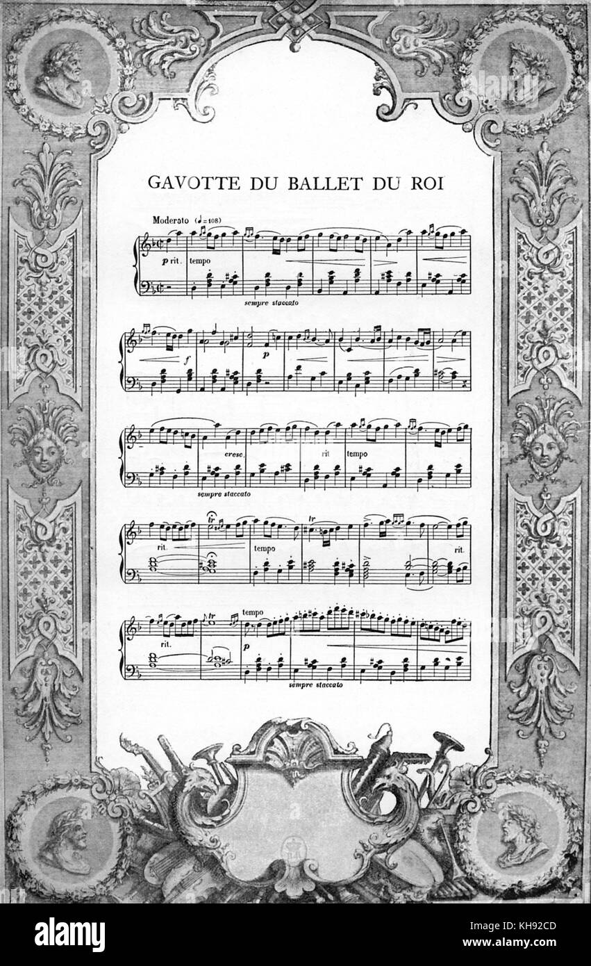 'Gavotte du Ballet du Roi' - score. Gavotte, originally French folk ...