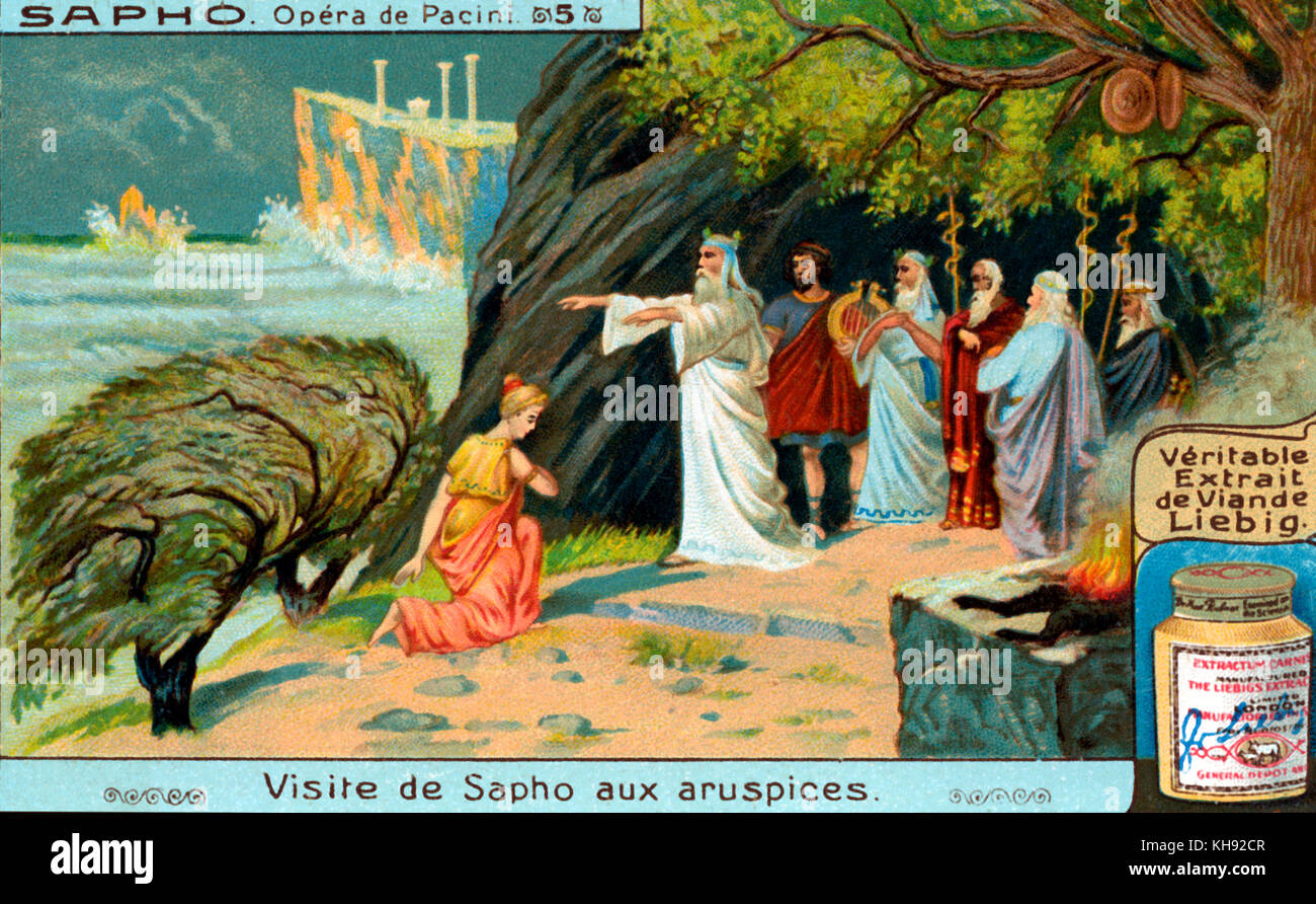 Saffò: opera by Giovanni Pacini. Sappho visits the diviners who decide ...