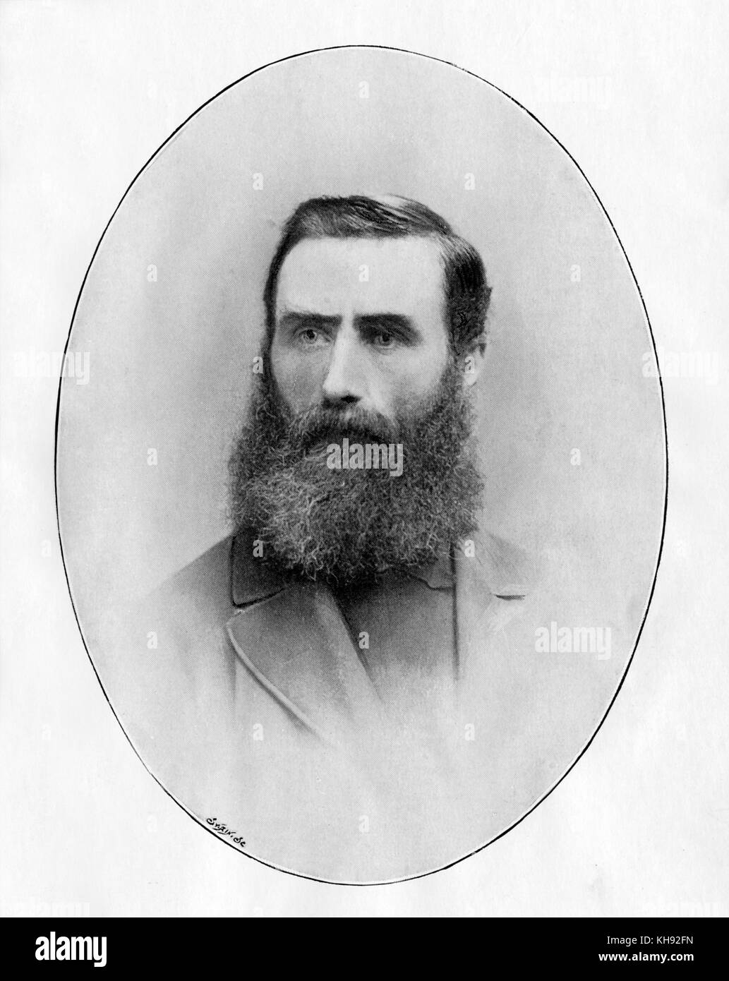 W.T.Rees (Alaw Ddu). Portrait of Welsh composer. 1838 - 1904 Stock ...