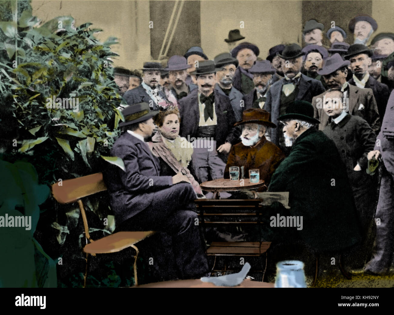 Giuseppe Verdi in Montecatini, Italy, 1898. Italian composer, 9 or 10 ...