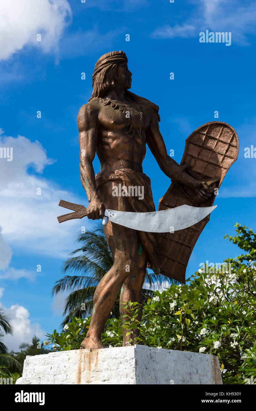 Asia, Philippines, Cebu, Mactan, Mactan Shrine, statue of Lapu Lapu ...