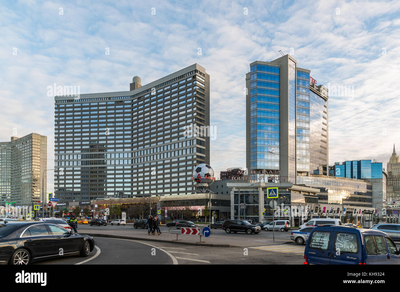 Moscow, Russia -November 2. 2017. Shopping center Lotte Plaza o Novy ...