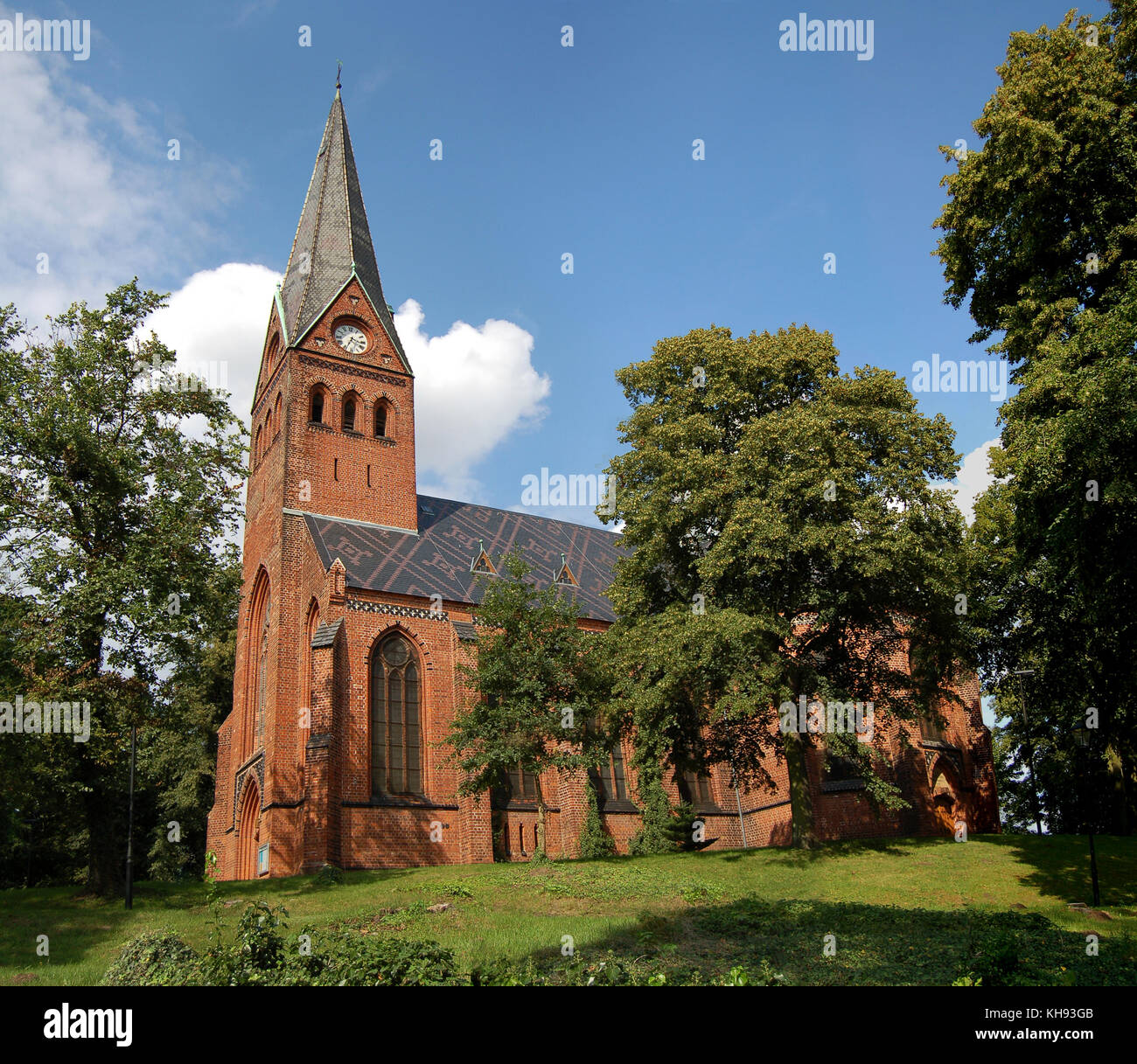 romanic building of Malchow Abbey in Mecklenburg-Vorpommern, Germany ...