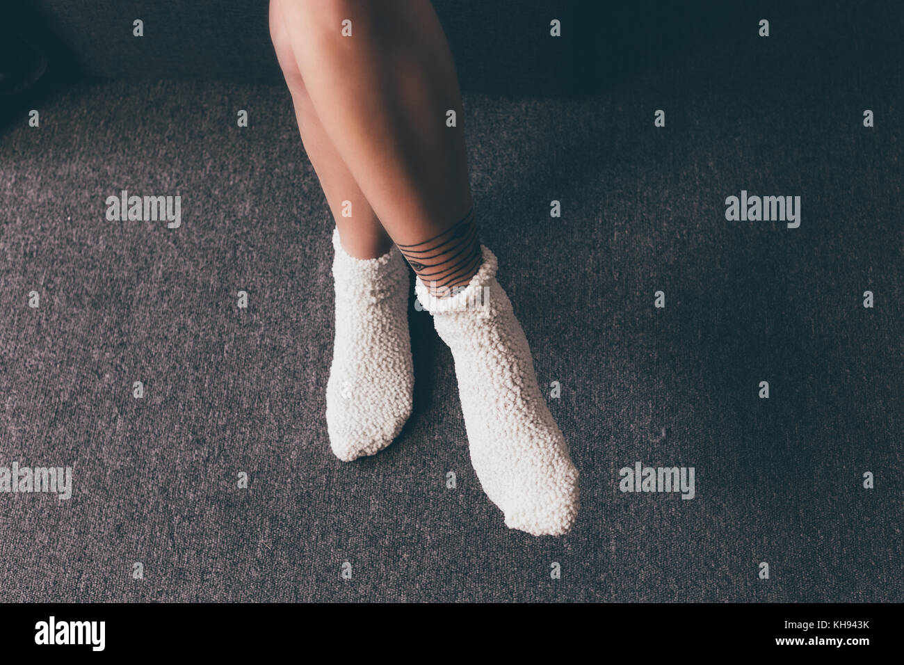 female legs in socks Stock Photo - Alamy