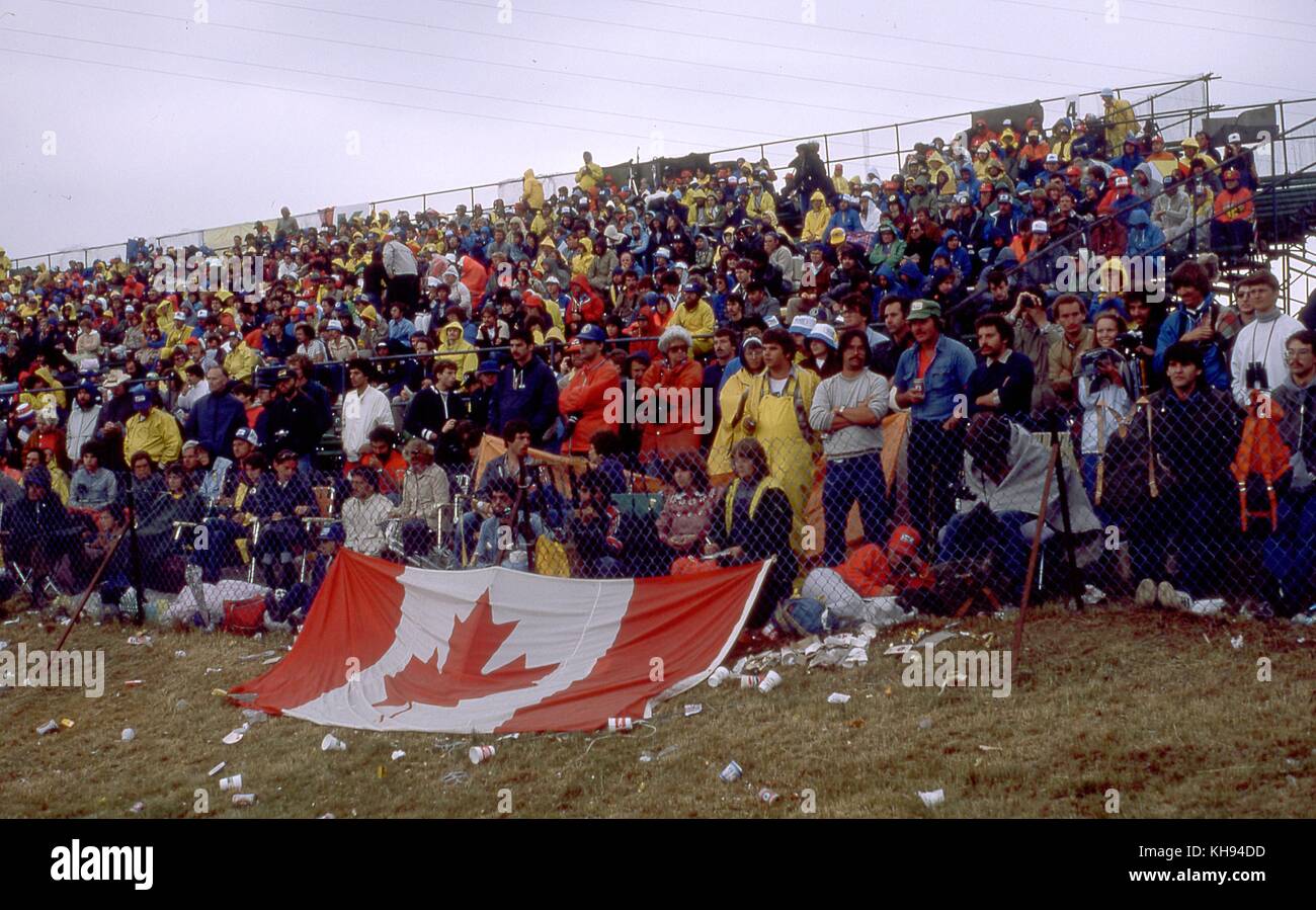 Canadian fans at the 1982 Canadian Grand Prix Stock Photo - Alamy