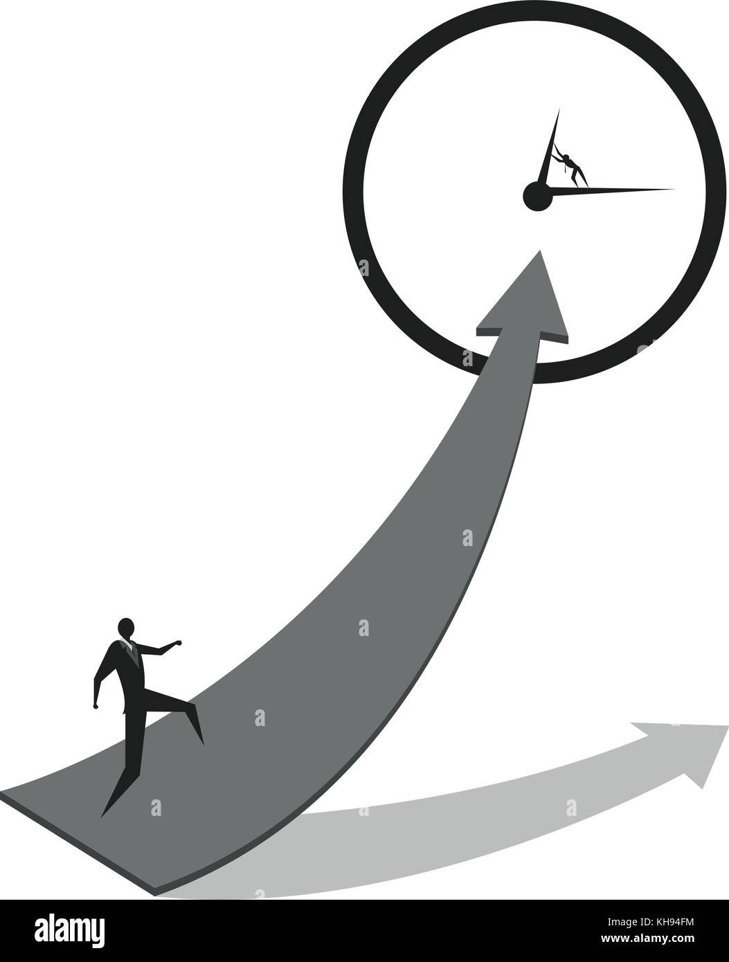 Arrow On Stairs Stock Vector Images - Alamy