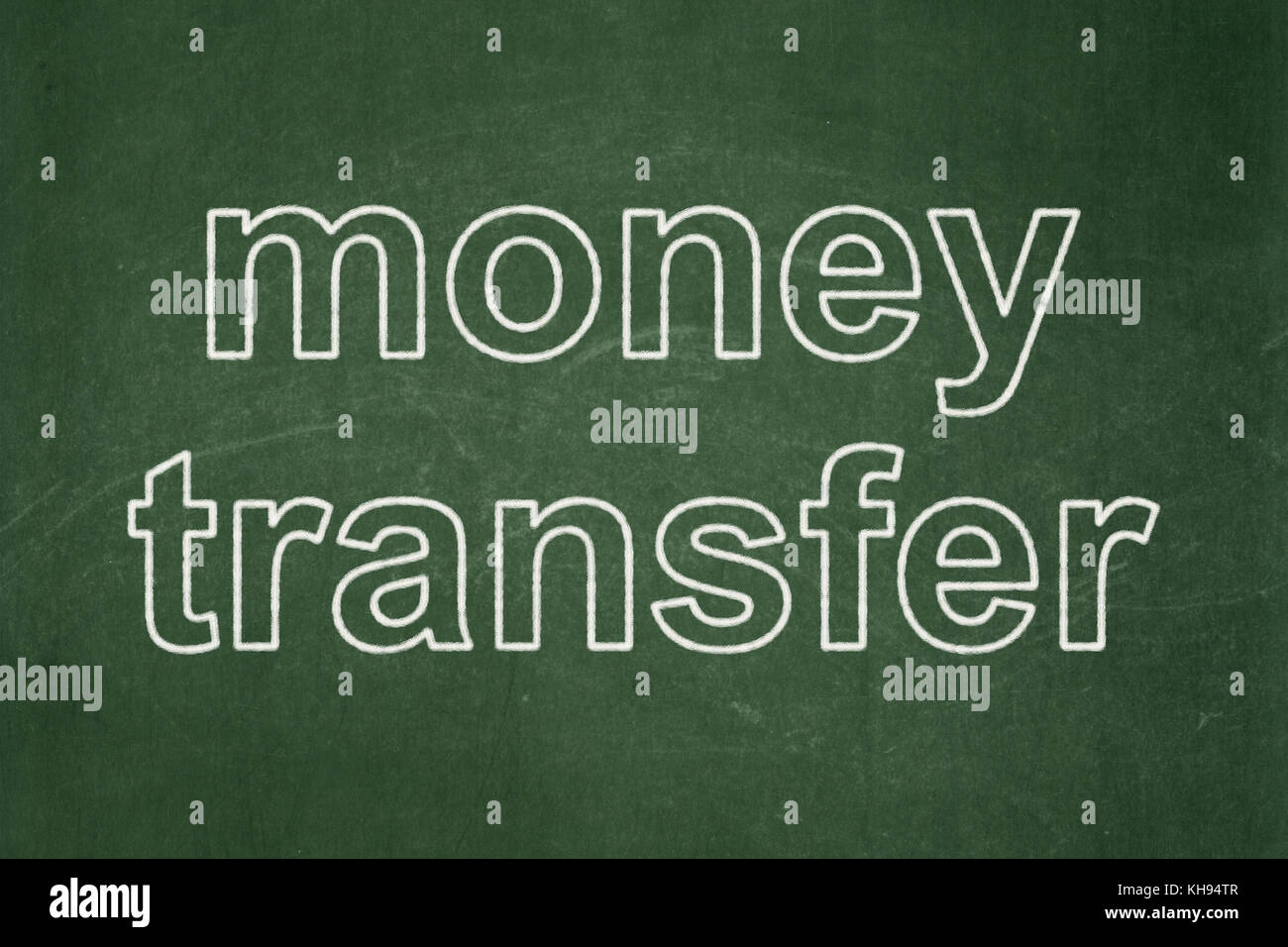 Money concept: Money Transfer on chalkboard background Stock Photo - Alamy
