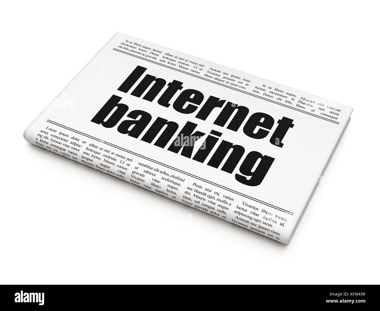 Money concept: newspaper headline Internet Banking Stock Photo - Alamy