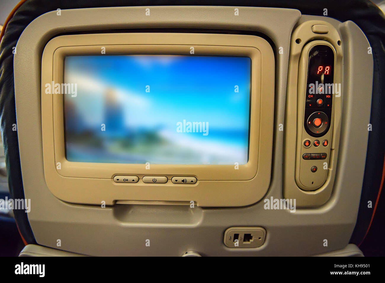 Airplane entertainment system hi-res stock photography and images - Alamy