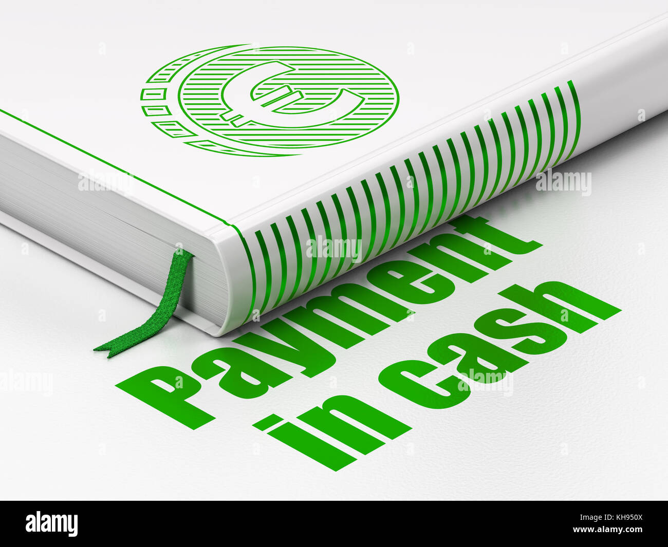 Money concept: book Euro Coin, Payment In Cash on white background ...