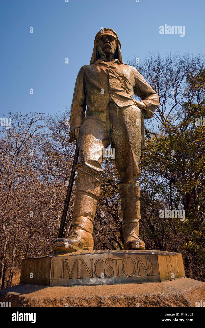 David Livingstone statue, Victoria Falls, Zimbabwe Stock Photo - Alamy