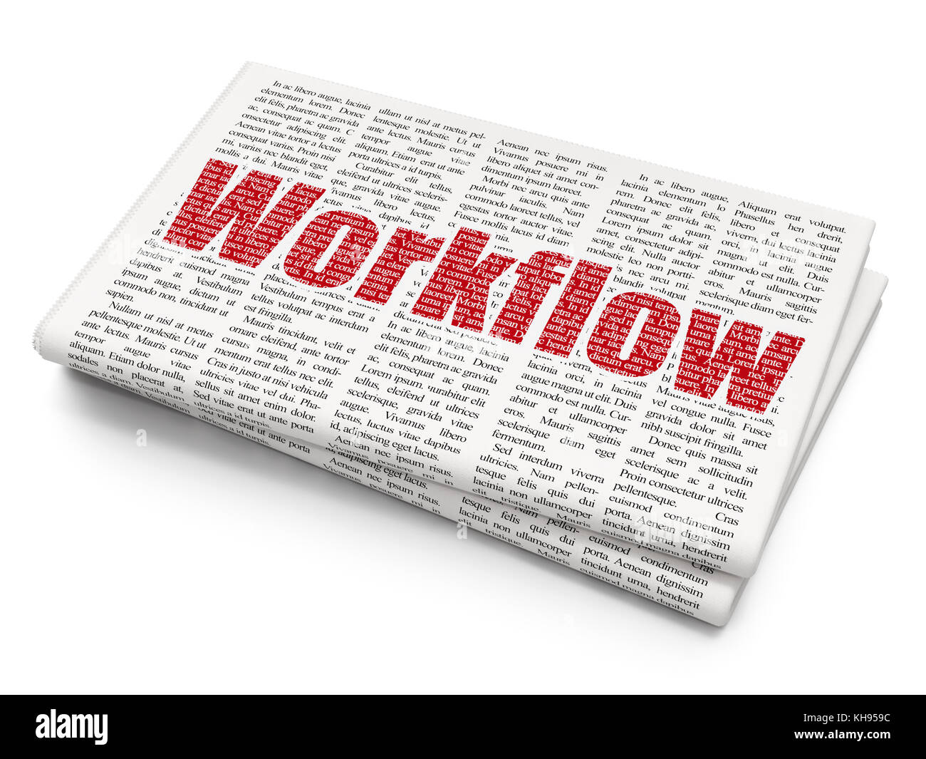 Business concept: Workflow on Newspaper background Stock Photo - Alamy