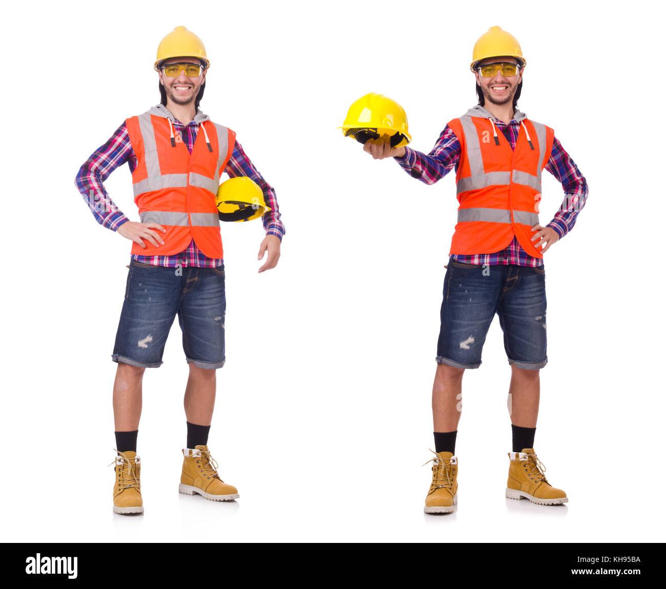 Foreman isolated on white Stock Photo - Alamy